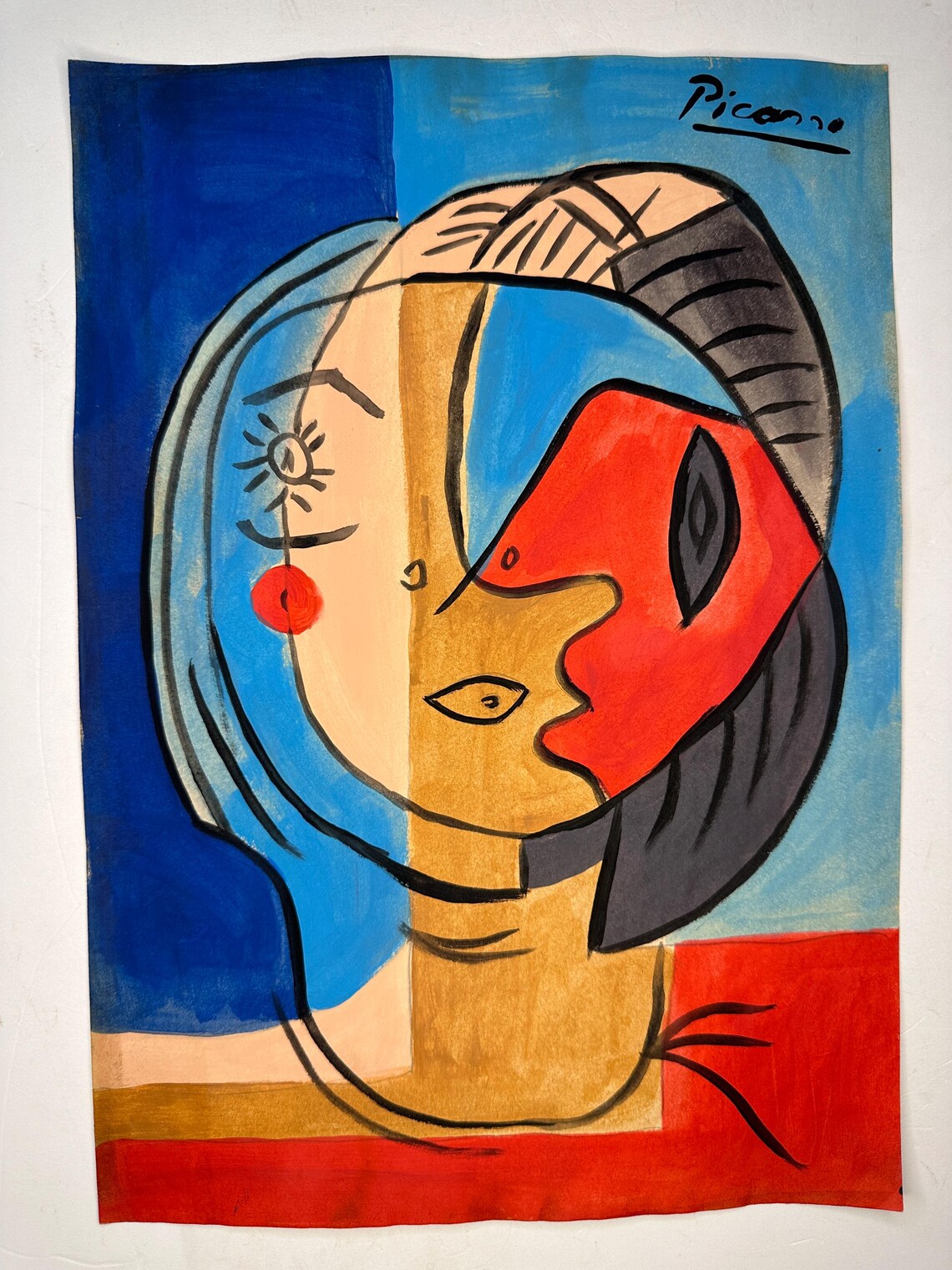 PABLO PICASSO Certificate COA Painting Drawing Handmade Old Vintage ...