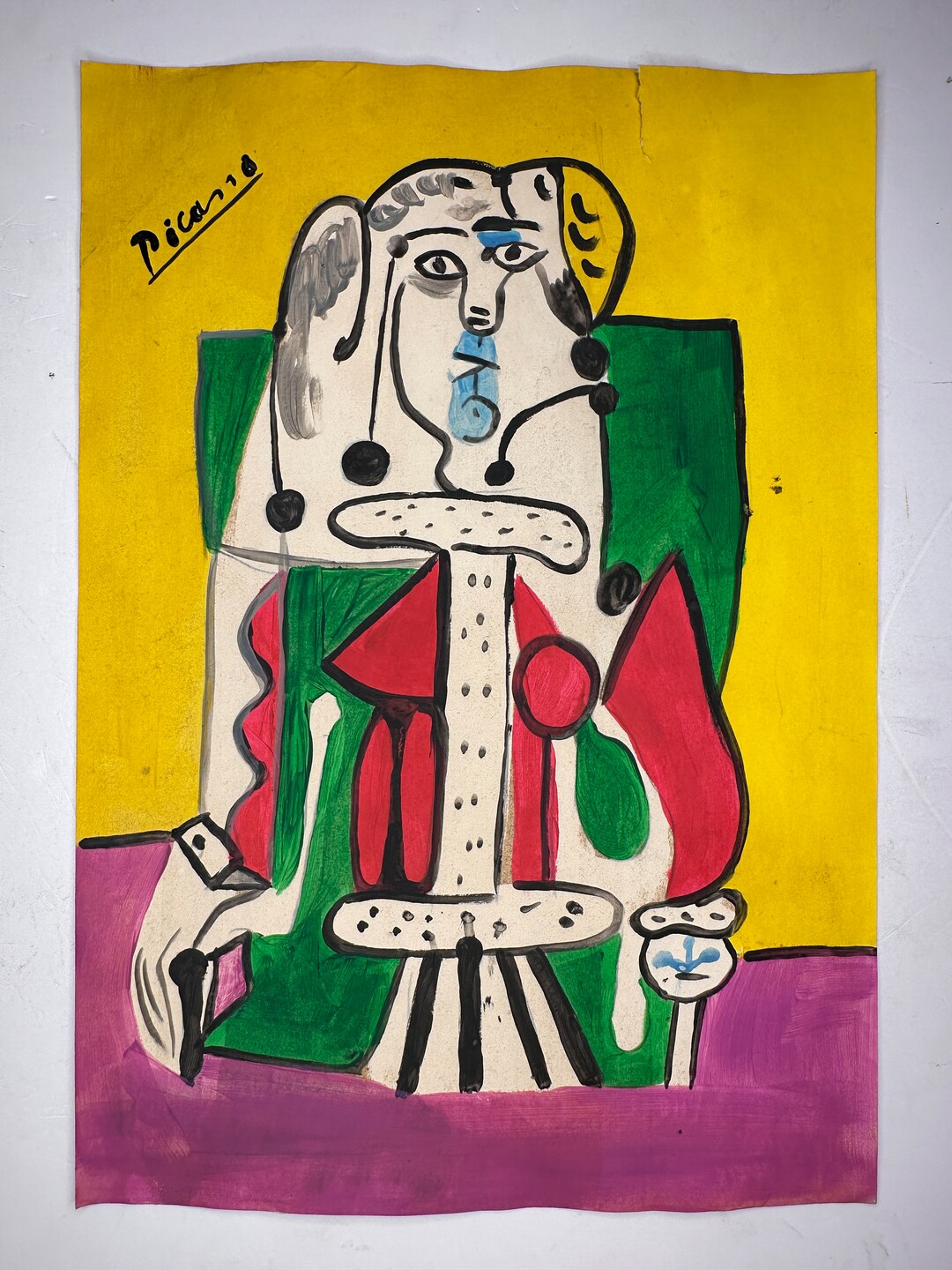 Pablo Picasso Certificate COA Painting Drawing Handmade Old Vintage ...