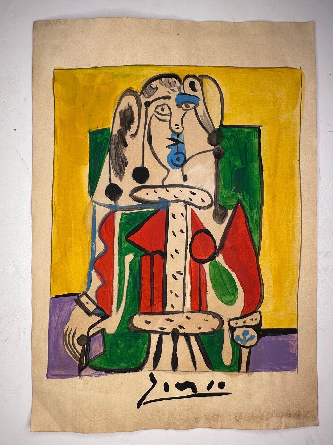 Pablo Picasso Certificate COA Painting Drawing Handmade Old Vintage ...