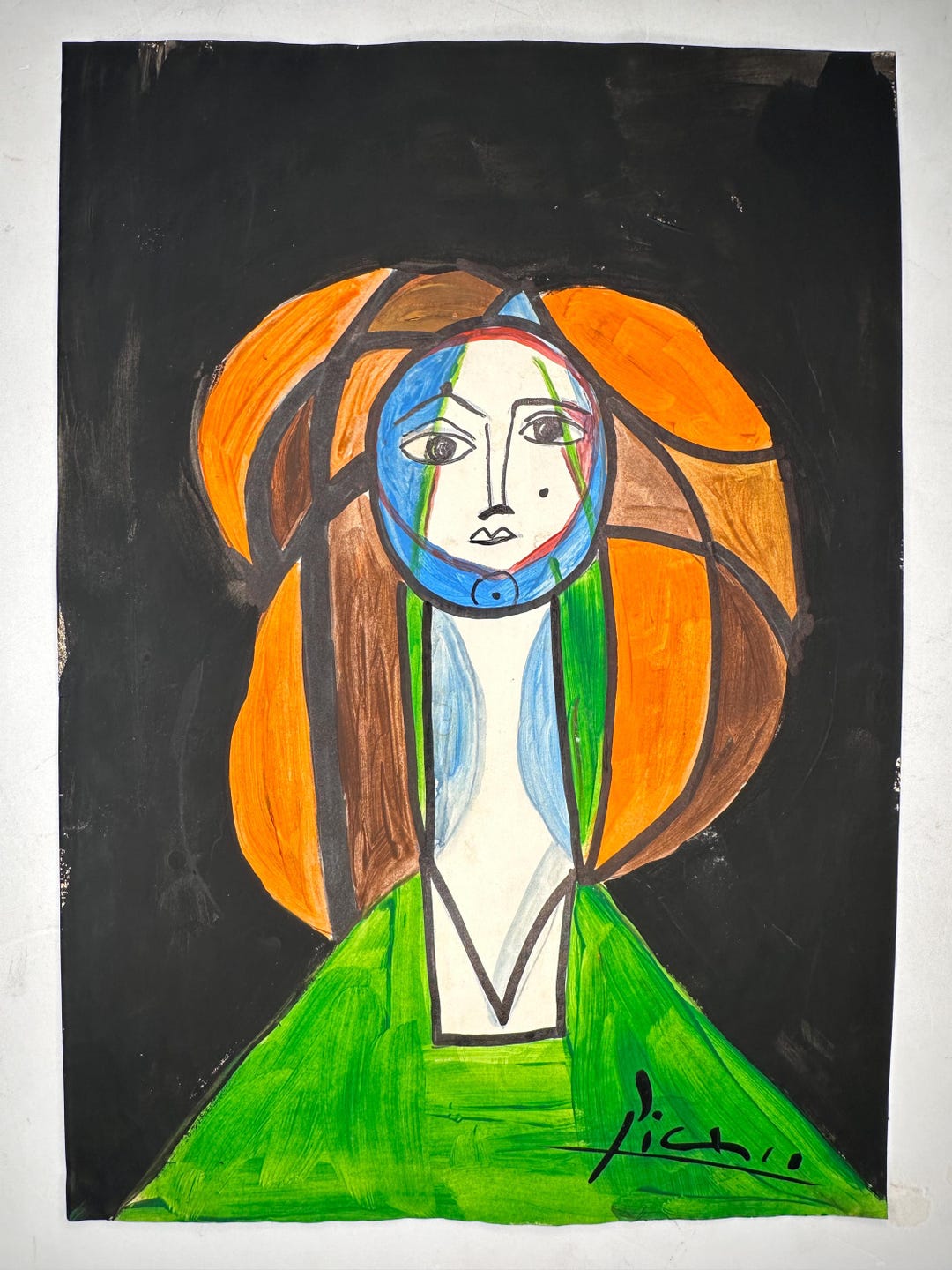 Pablo Picasso Certificate COA Painting Drawing Handmade Old Vintage ...