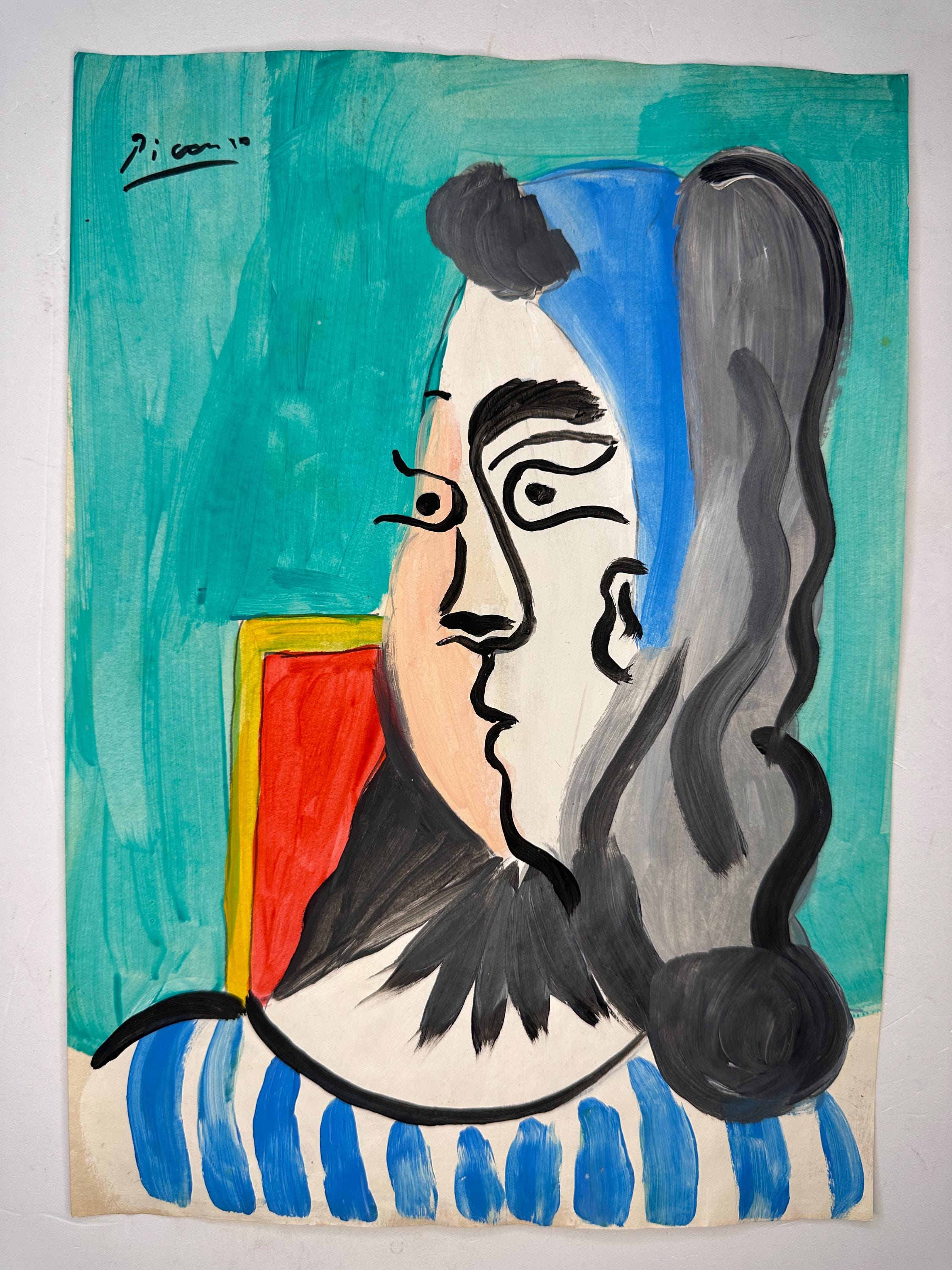 Pablo Picasso Certificate COA Painting Drawing Handmade Old Vintage ...