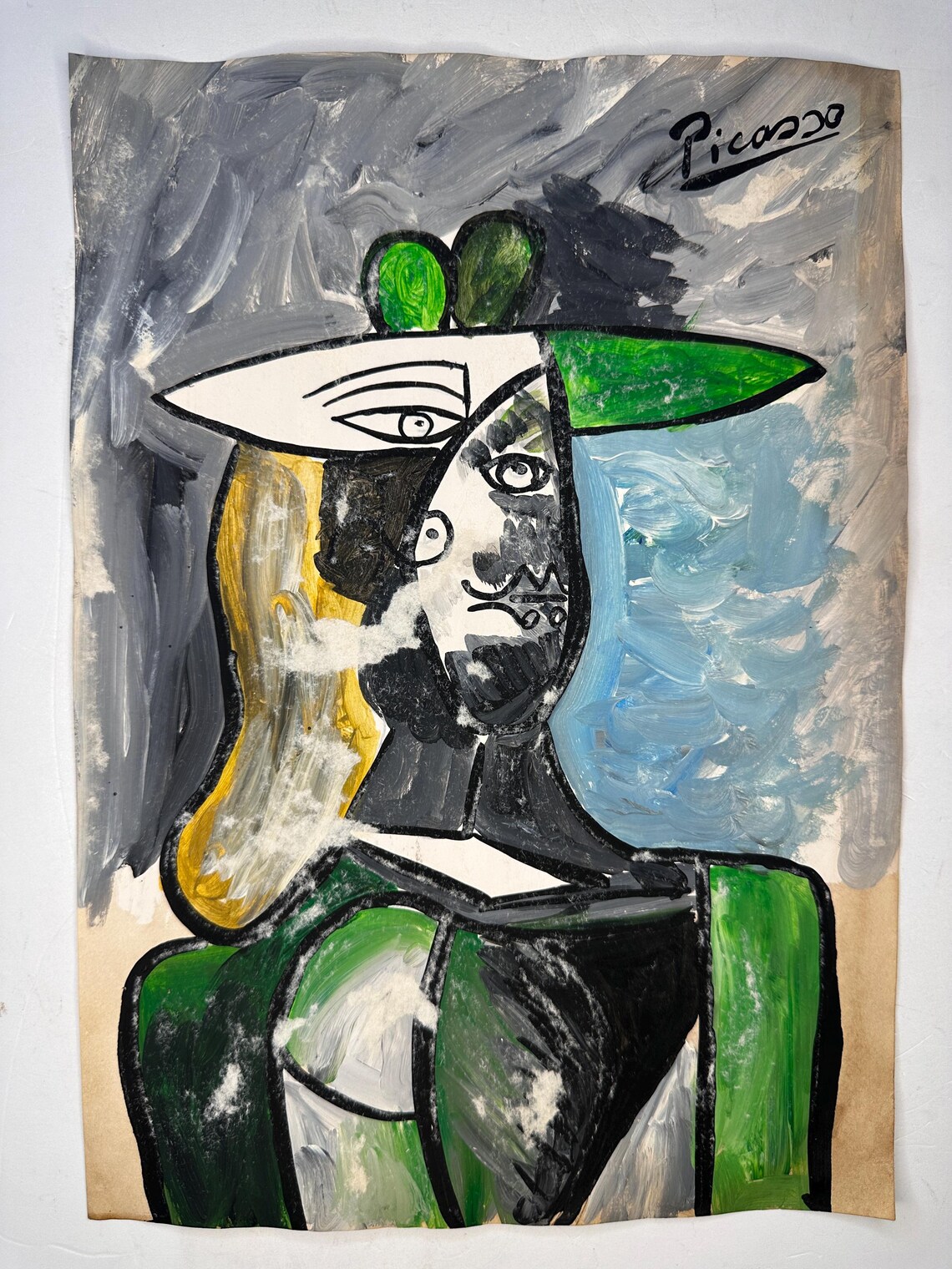PABLO PICASSO Certificate COA Painting Drawing Handmade Old Vintage ...