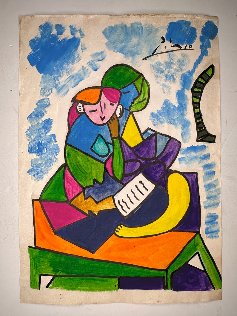Pablo Picasso Certificate COA Painting Drawing Handmade Old Vintage ...
