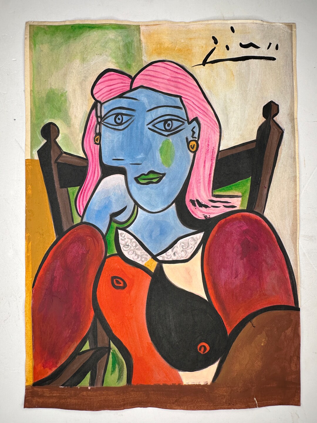 Pablo Picasso Certificate COA Painting Drawing Handmade Old Vintage ...