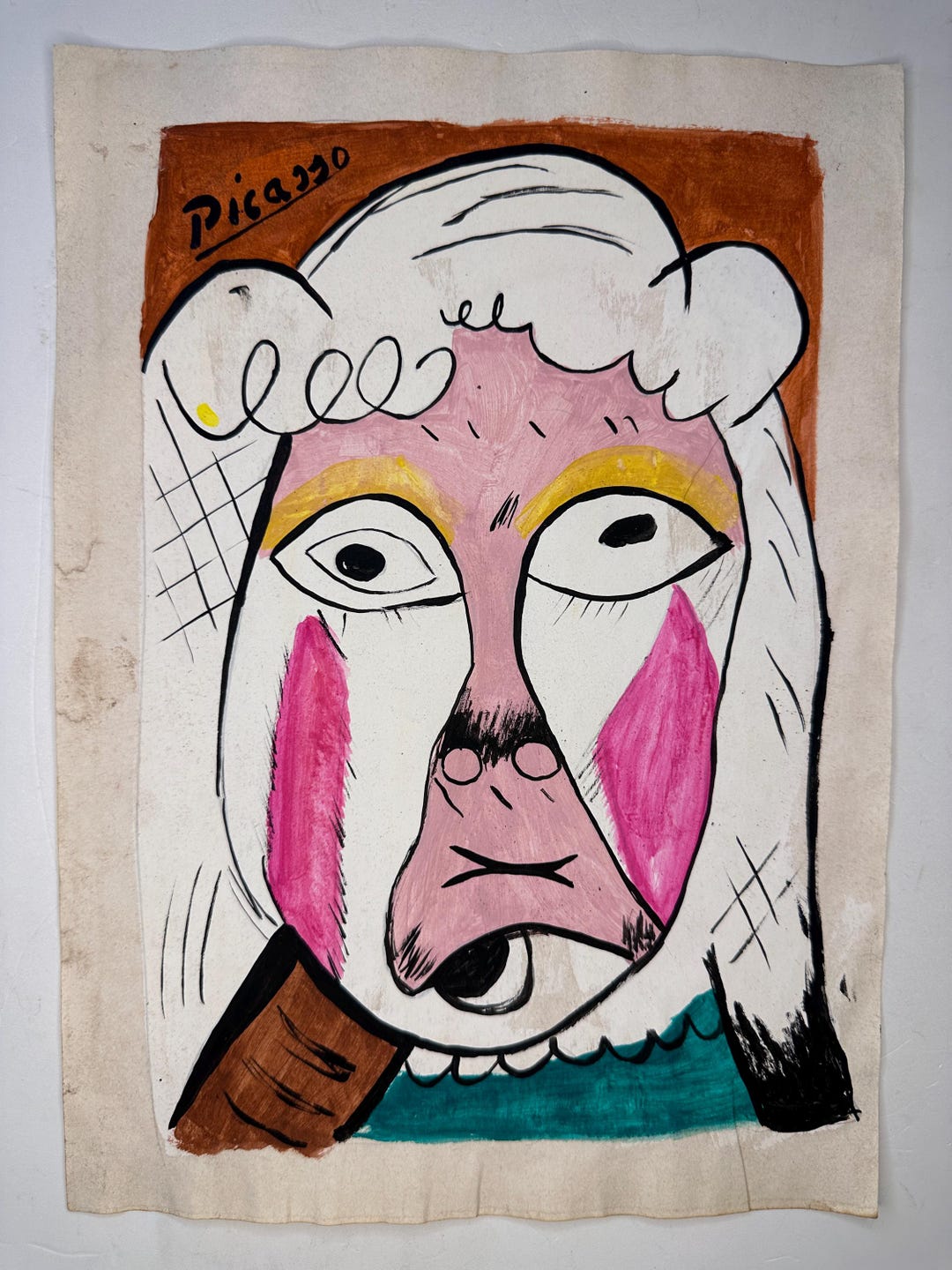 Pablo Picasso Certificate COA Painting Drawing Handmade Old Vintage ...