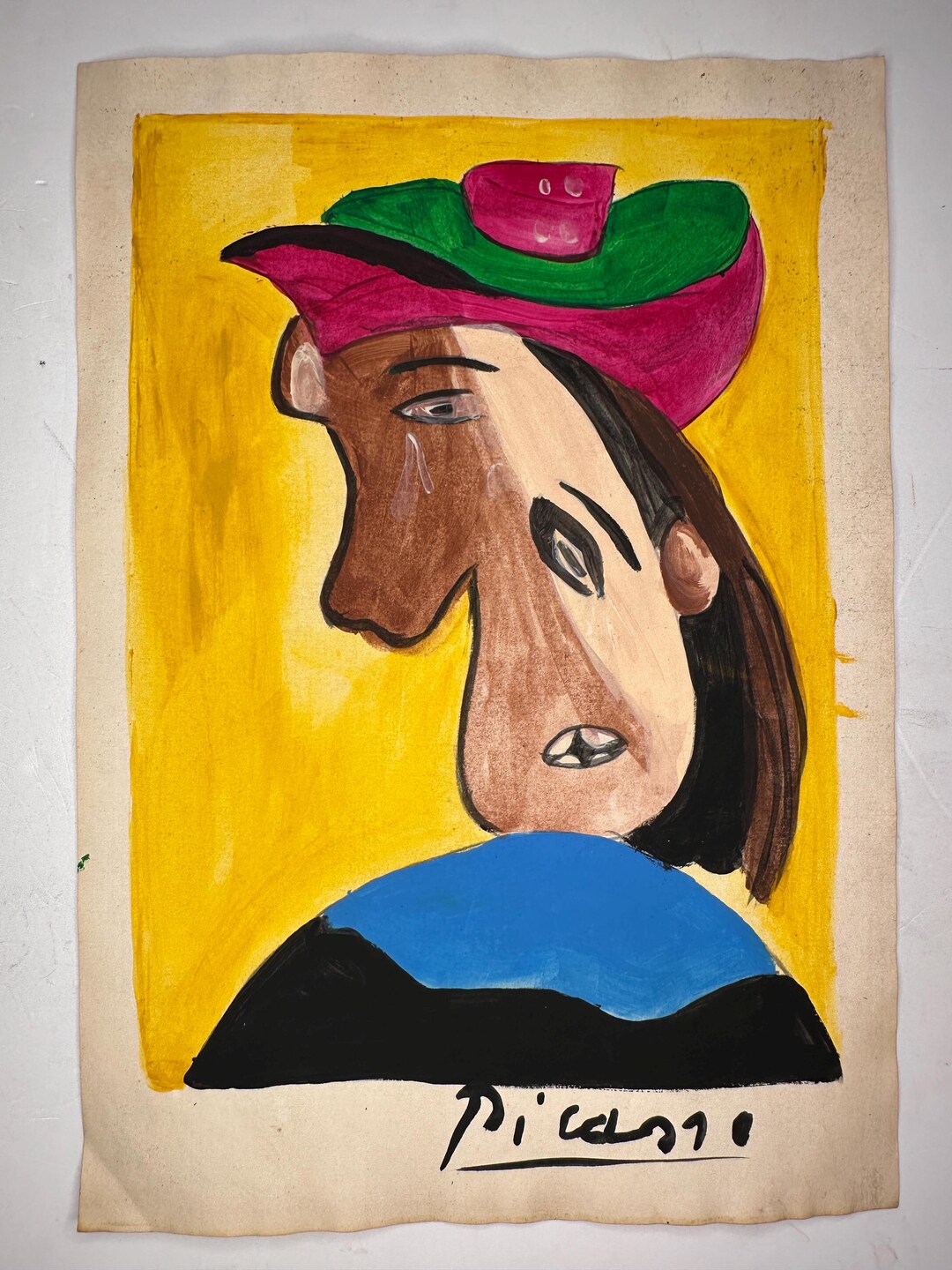 Pablo Picasso Certificate COA Painting Drawing Handmade Old Vintage ...
