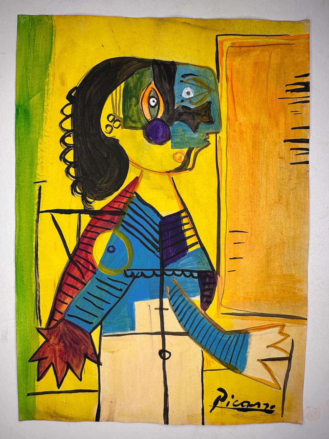 Pablo Picasso Certificate COA Painting Drawing Handmade Old Vintage ...