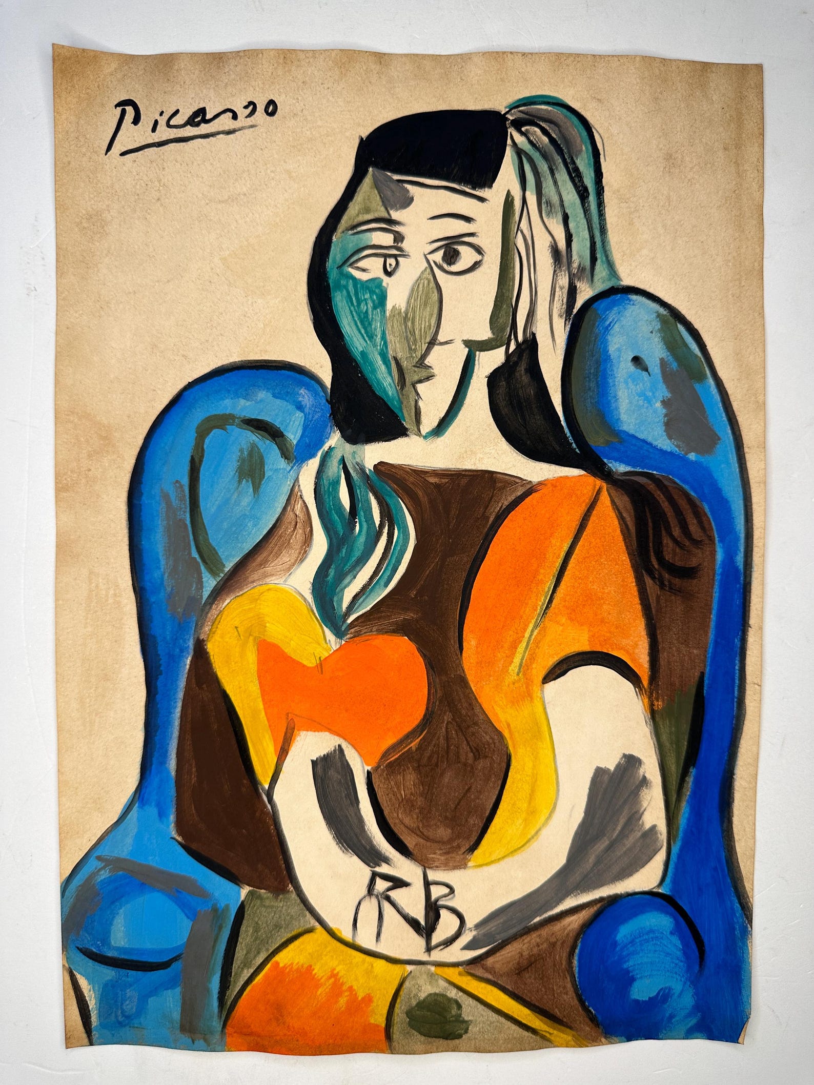 Pablo Picasso Certificate COA Painting Drawing Handmade Old Vintage ...