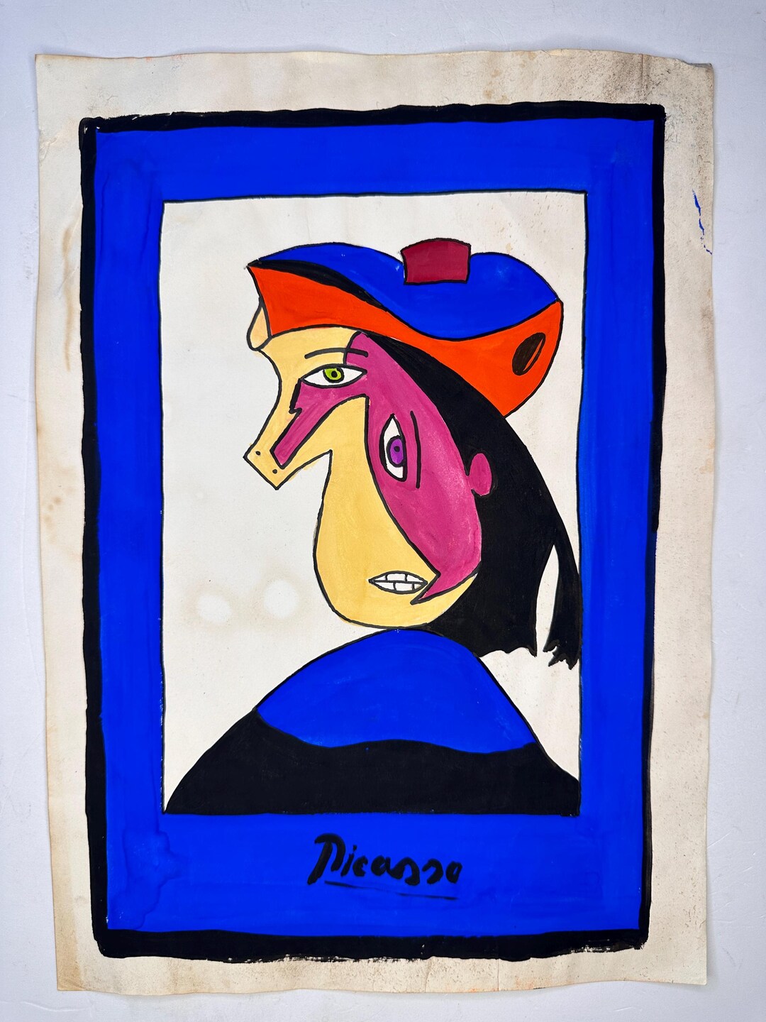 Pablo Picasso Certificate COA Painting Drawing Handmade Old Vintage ...