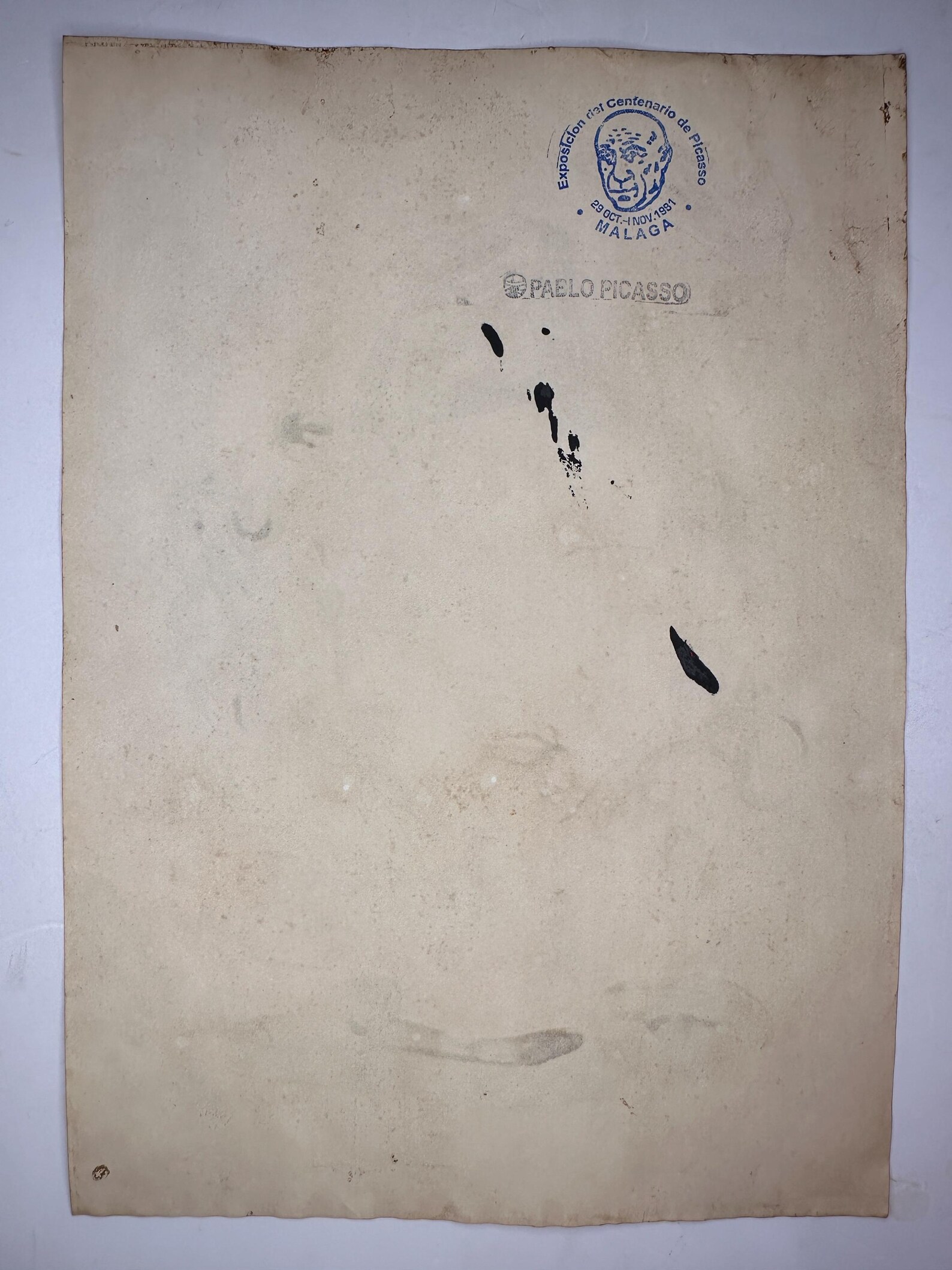 Pablo Picasso Certificate COA Painting Drawing Handmade Old Vintage ...