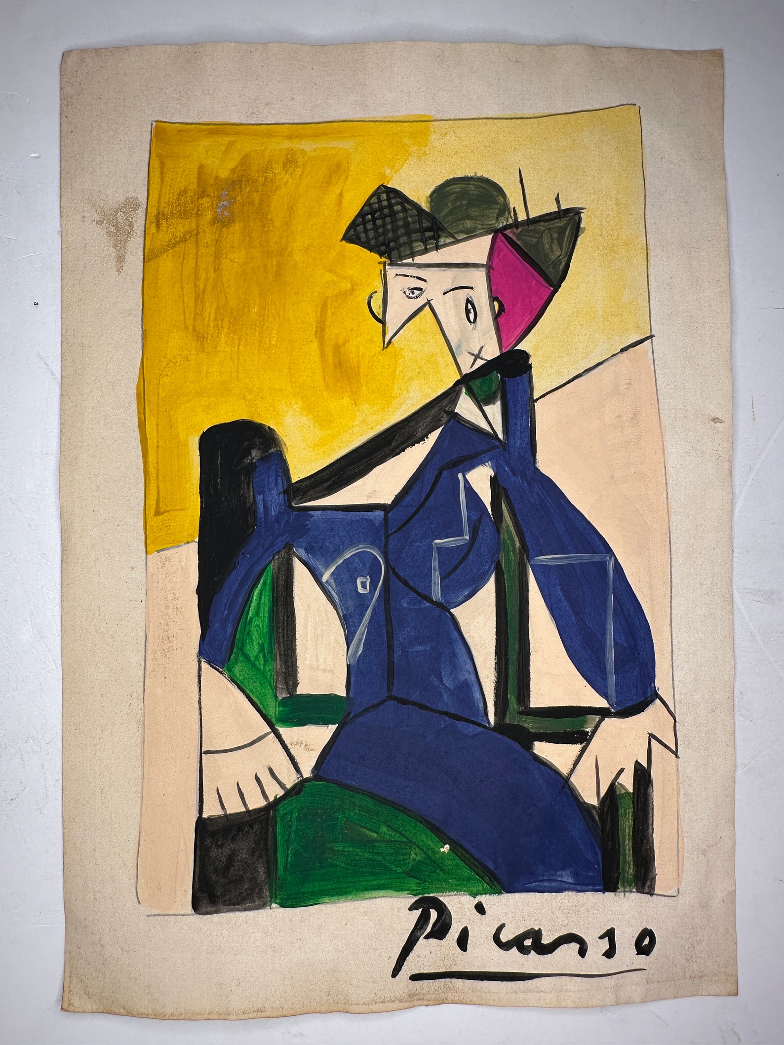 Pablo Picasso Certificate COA Painting Drawing Handmade Old Vintage ...