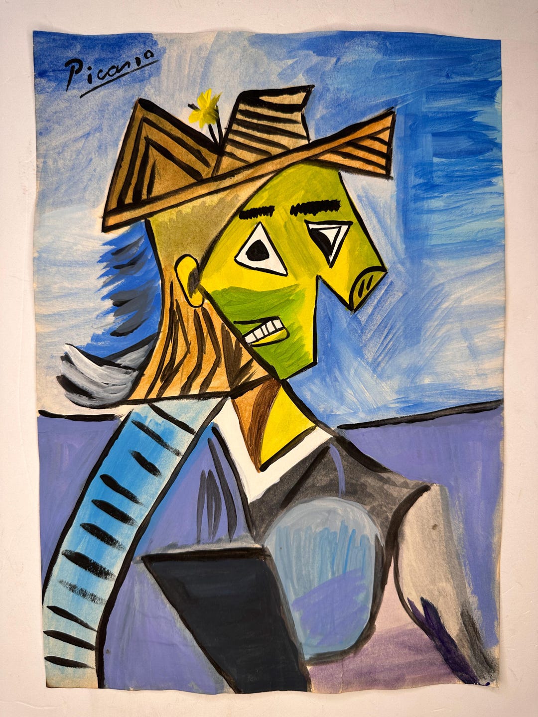 Pablo Picasso Certificate COA Painting Drawing Handmade Old Vintage ...