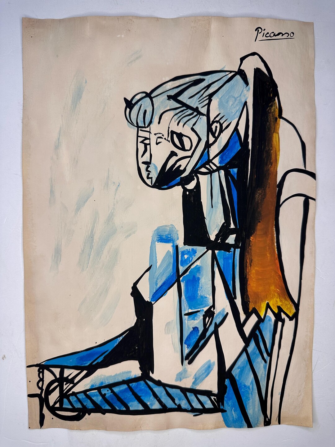 Pablo Picasso Certificate COA Painting Drawing Handmade Old Vintage ...