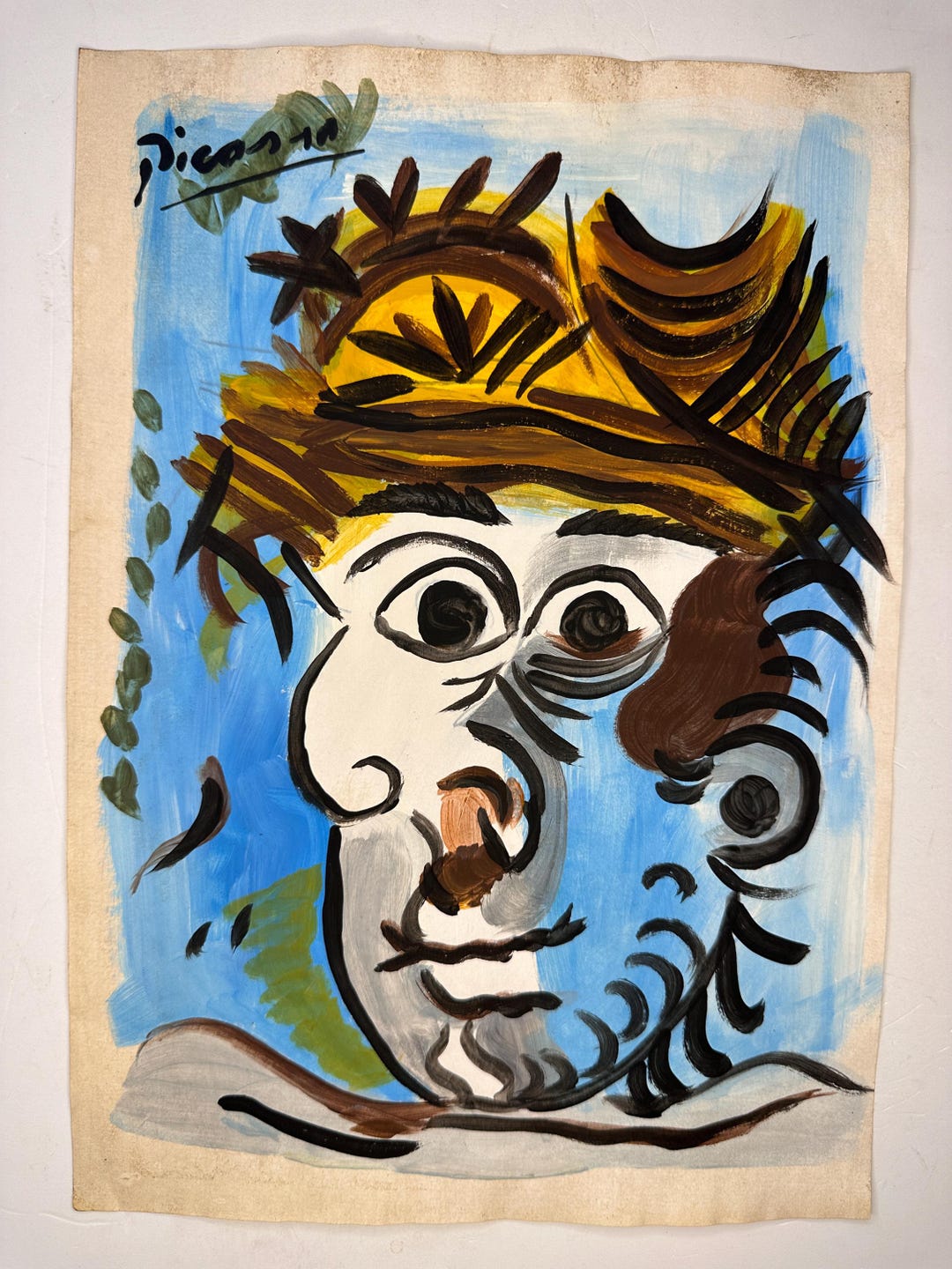 Pablo Picasso Certificate COA Painting Drawing Handmade Old Vintage ...