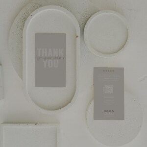 Editable Review Card Template - Minimalist Printable With QR Code ...