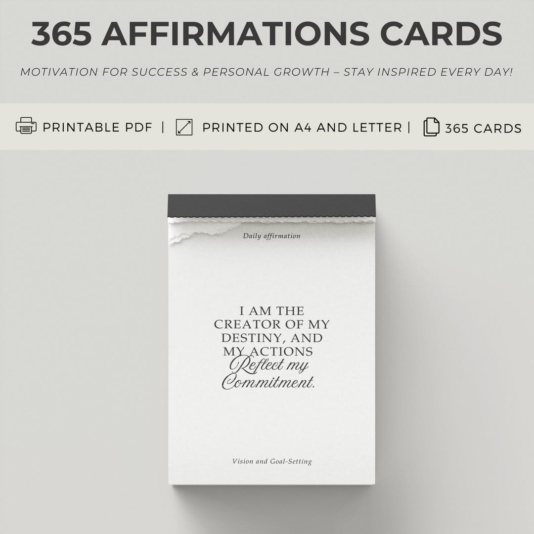 365 Daily Affirmation Cards, Tear off Affirmations, Positive Quotes for ...