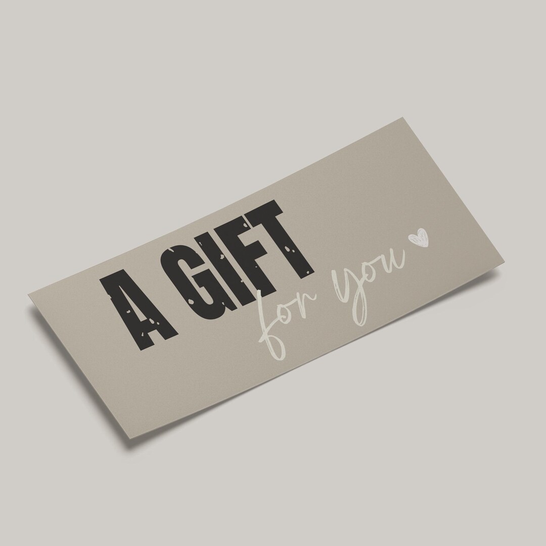 Minimalist Editable Gift Card Template - Instant Download, Printable ...