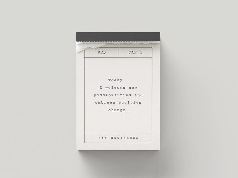 2025 Calendar, Tear-off Calendar With 365 Daily Affirmations –desk Card ...