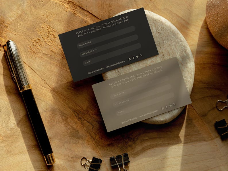 Editable Digital Referral Card Canva Template | Instant Download ...