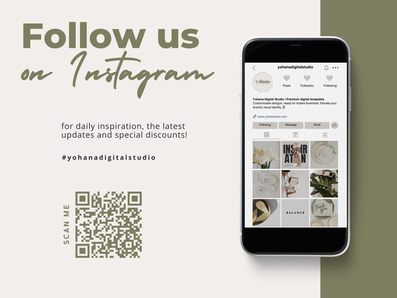 Editable Review Card Template Minimalist Printable With QR Code ...