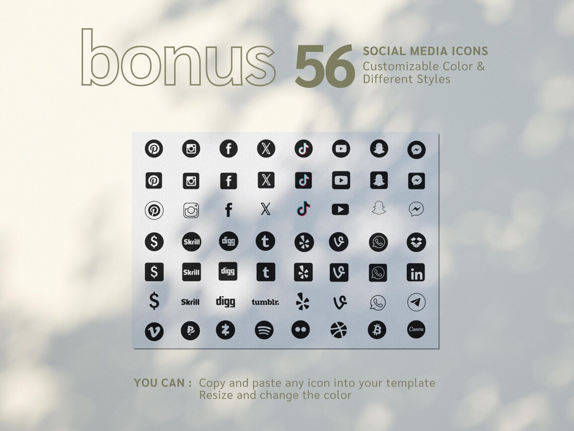 Editable QR Code Template for Business | Digital Social Media Card to ...