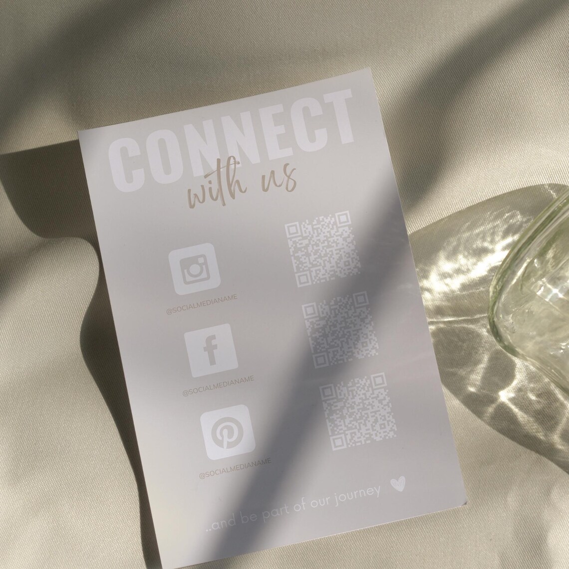 Editable QR Code Template for Business | Digital Social Media Card to ...