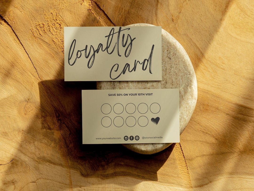 Editable Small Business Loyalty Card Template - Instant Canva Download ...
