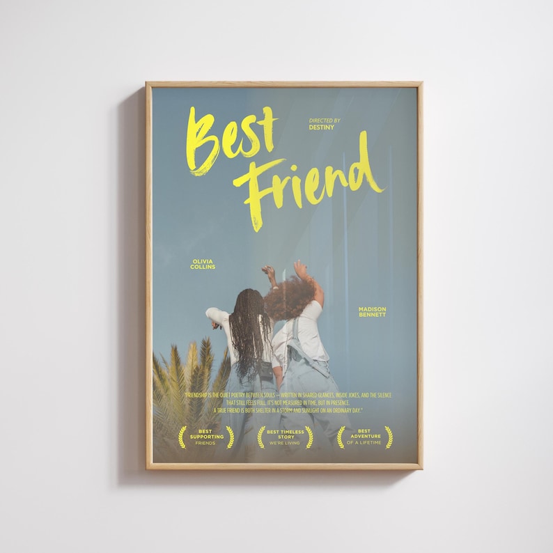 Personalized Movie Best Friends Poster - Custom Friendship Gift ...