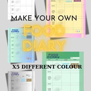 FOOD DIARY / Printable Food Diary / Digital Food Diary - Etsy