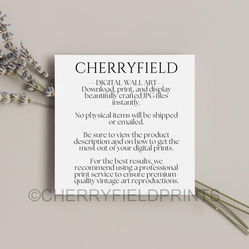 White Cherry Blossom | Vintage Painting | Vintage Digital Print | Brush ...