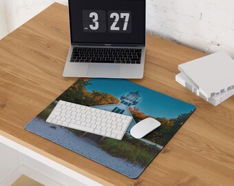Round Island Lighthouse Gaming Mouse Pad - Captivating Mackinac Island ...