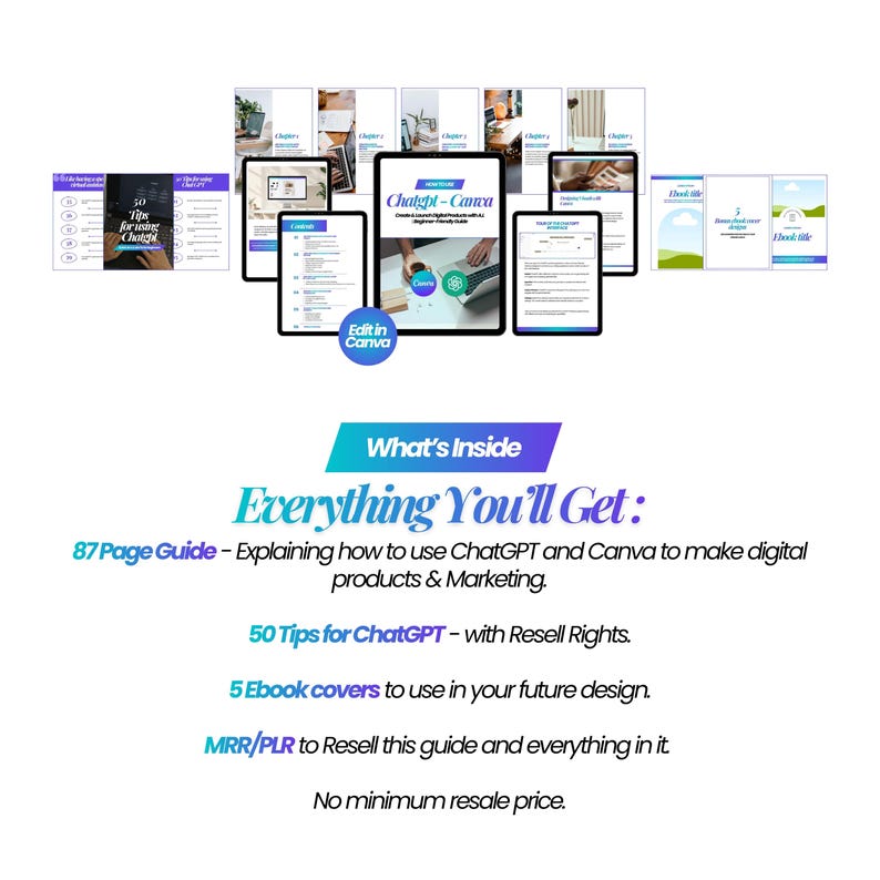 2025 Chat GPT & Canva Guide | Learn Chatgpt - Etsy