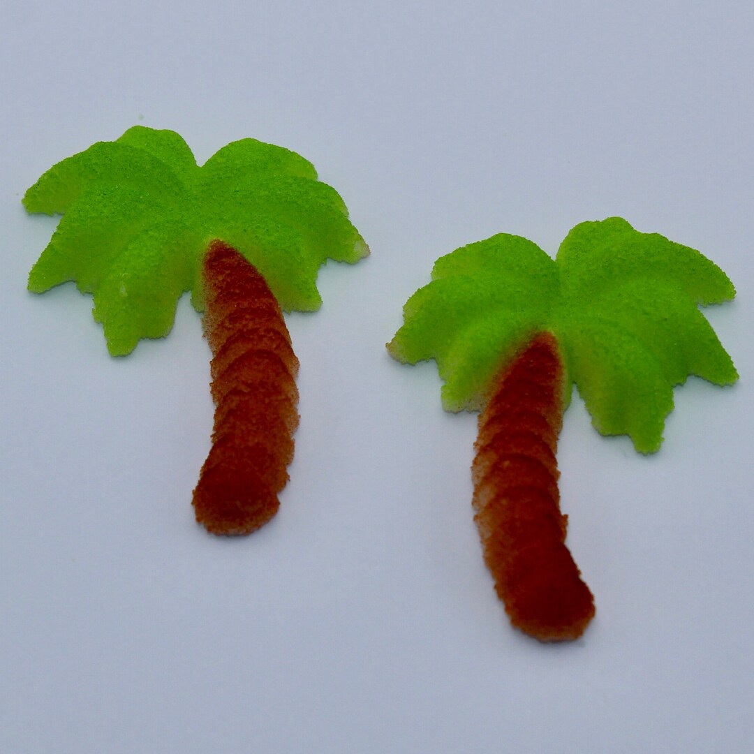 Edible Palm Tree Dec-on Sugar Decorations (qty 12) Edible Palm Tree ...