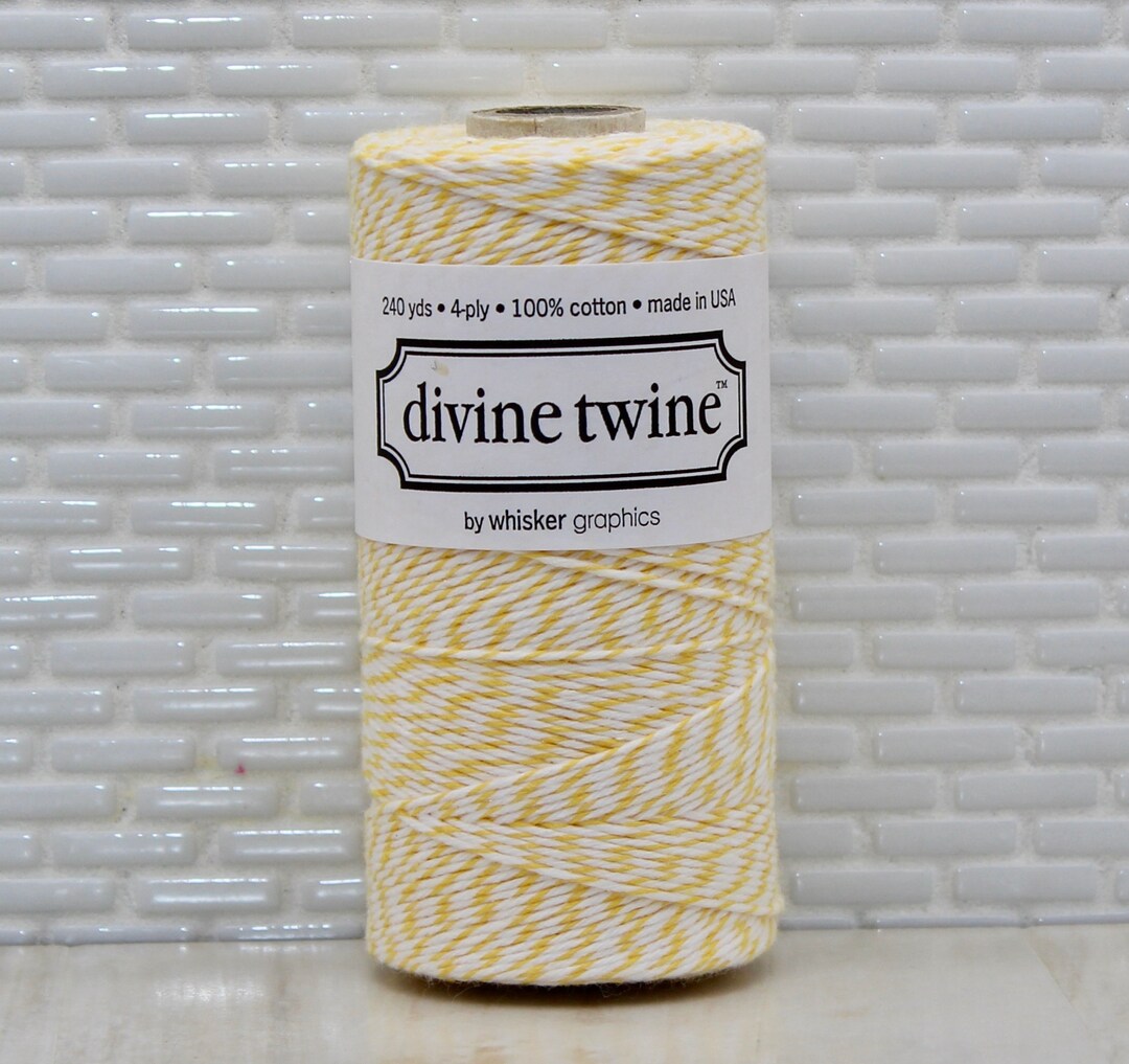Yellow Bakery Twine by Divine Twine - (240 Yd Roll) Yellow Stationary ...
