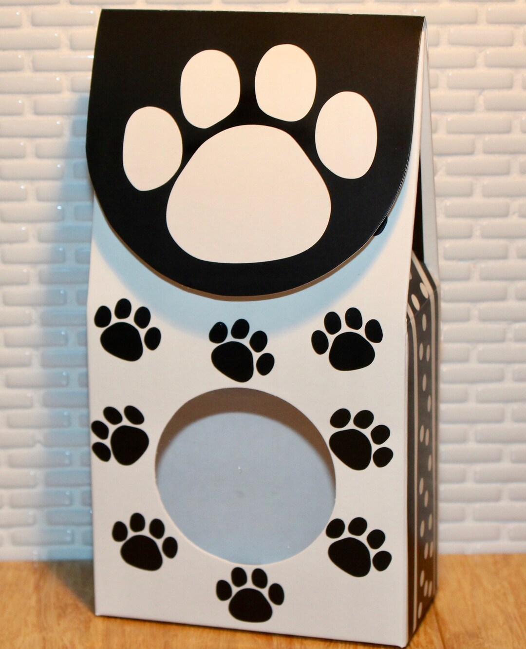 Paw Print Window Box qty 3 Paw Print Window Treat Box Paw - Etsy