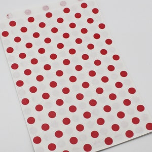 Red Polka Dot Gift Bags 6 1/4"x9 1/4" (qty 10) Red Polka Dot Favor Bag ...