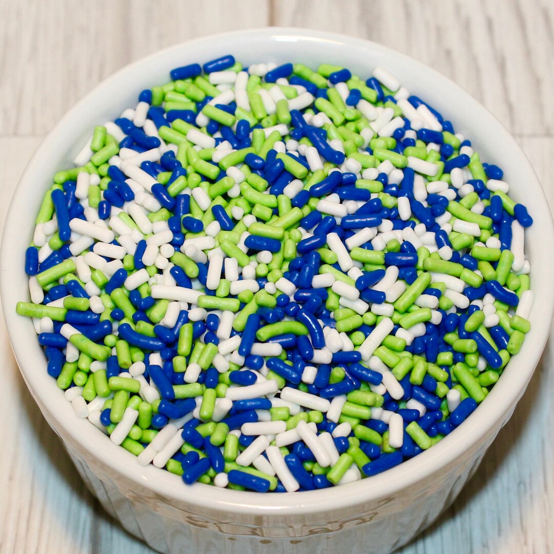 Dark Blue and Lime Green Jimmie Sprinkles W/without White Sprinkles (4 ...