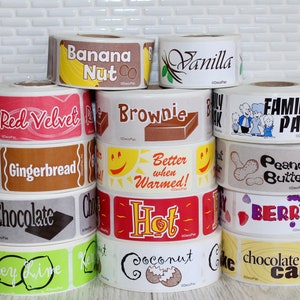 U Choose Flavor Labels Large Rectangular You Choose 1 | Etsy