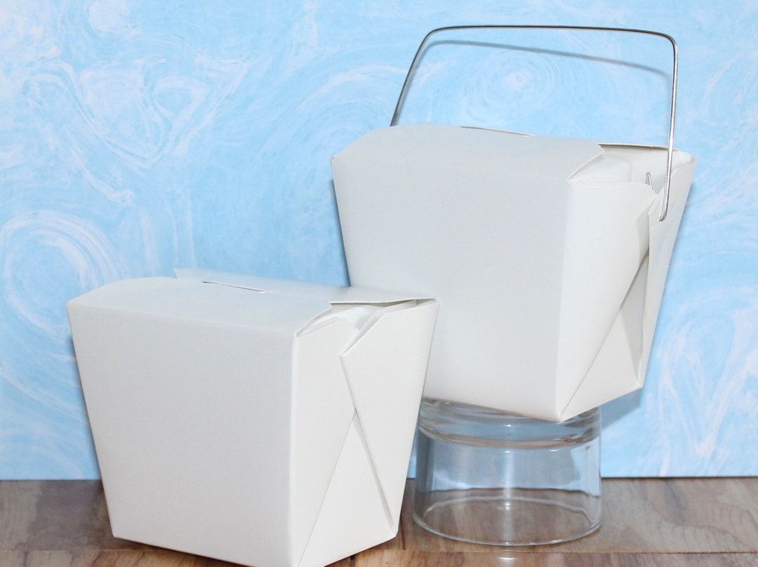 1/2 Pint Chinese Take Out Boxes W/o Handles (qty 12) Wedding Cake Favor ...