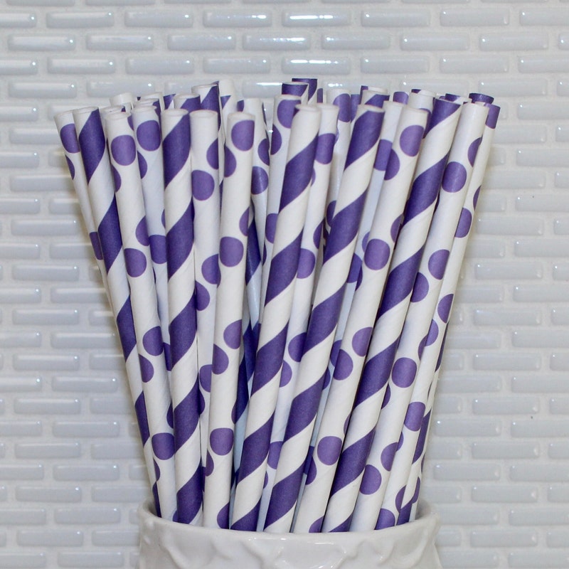 Purple Chevron Straw - Etsy