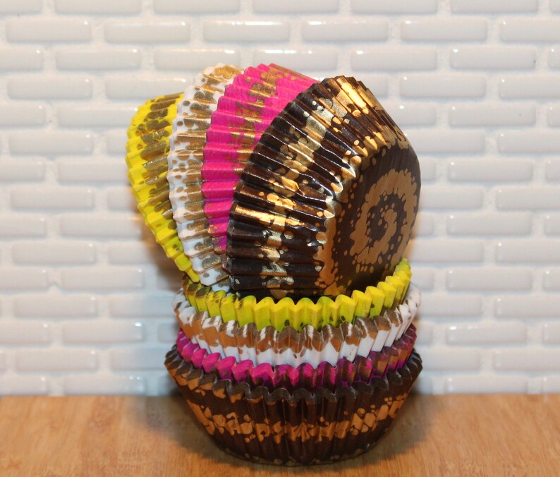 Mini Gold Swirl Glassine Candy Cup Assortment qty 50 Mini | Etsy