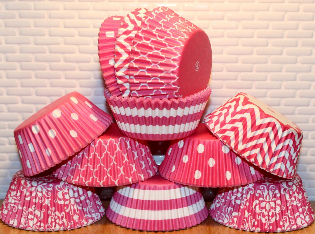 Pink Party Pak Cupcake Liners qty 50 Pink Polka Dot Cupcake Liners ...