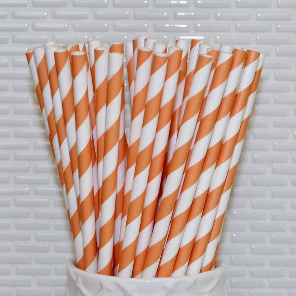 Orange Paper Straws - Etsy