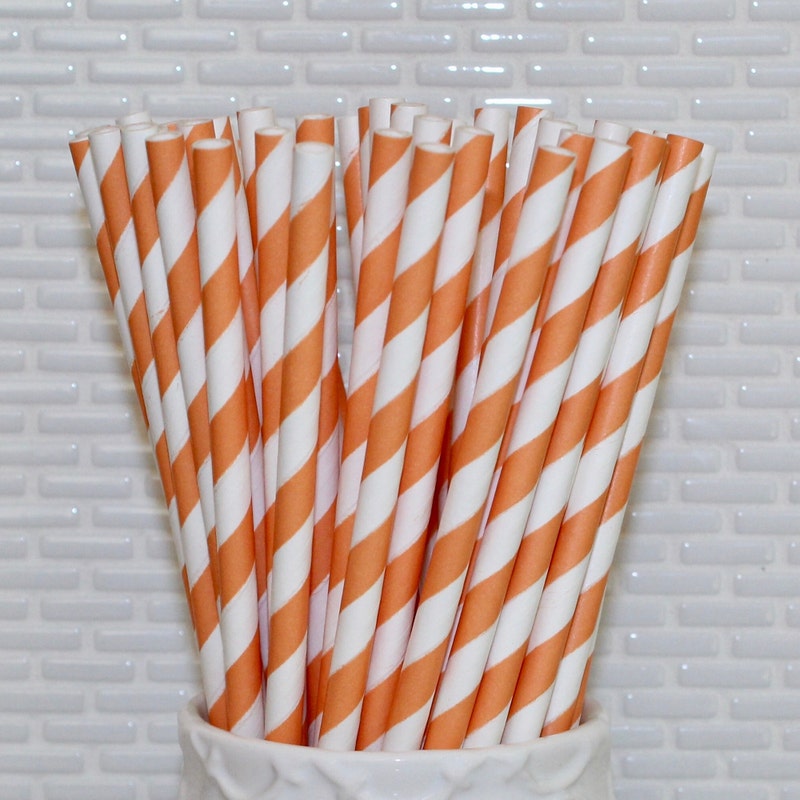 Striped Straws - Etsy