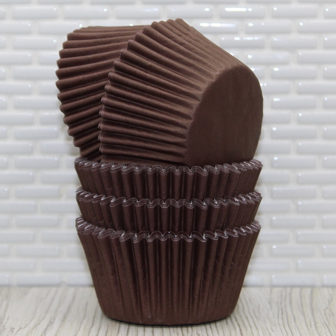 Chocolate Brown Heavy Duty Designer Cupcake Liners (qty 32) Brown ...