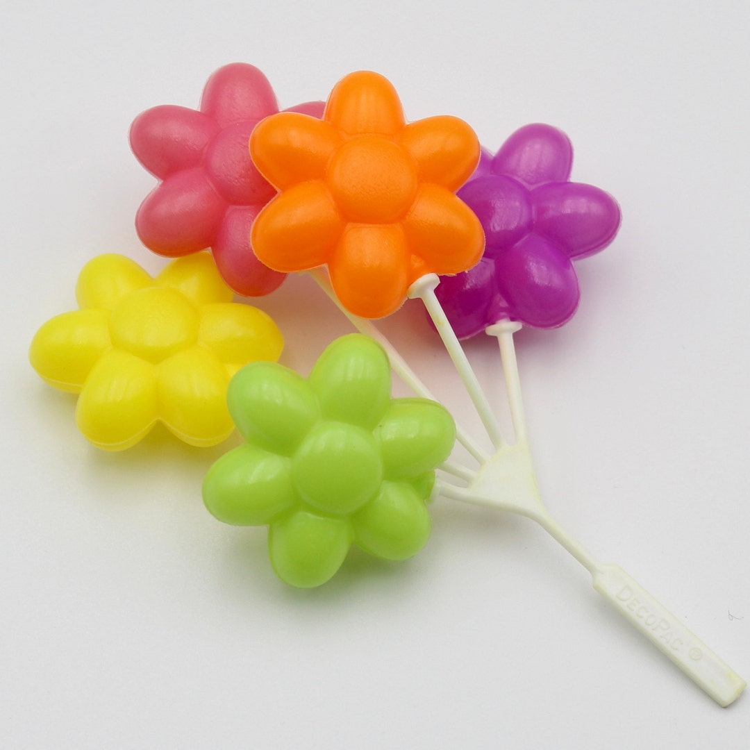 Flower Balloon Picks (qty 3 Clusters) Flower Balloon Clusters, Flower ...