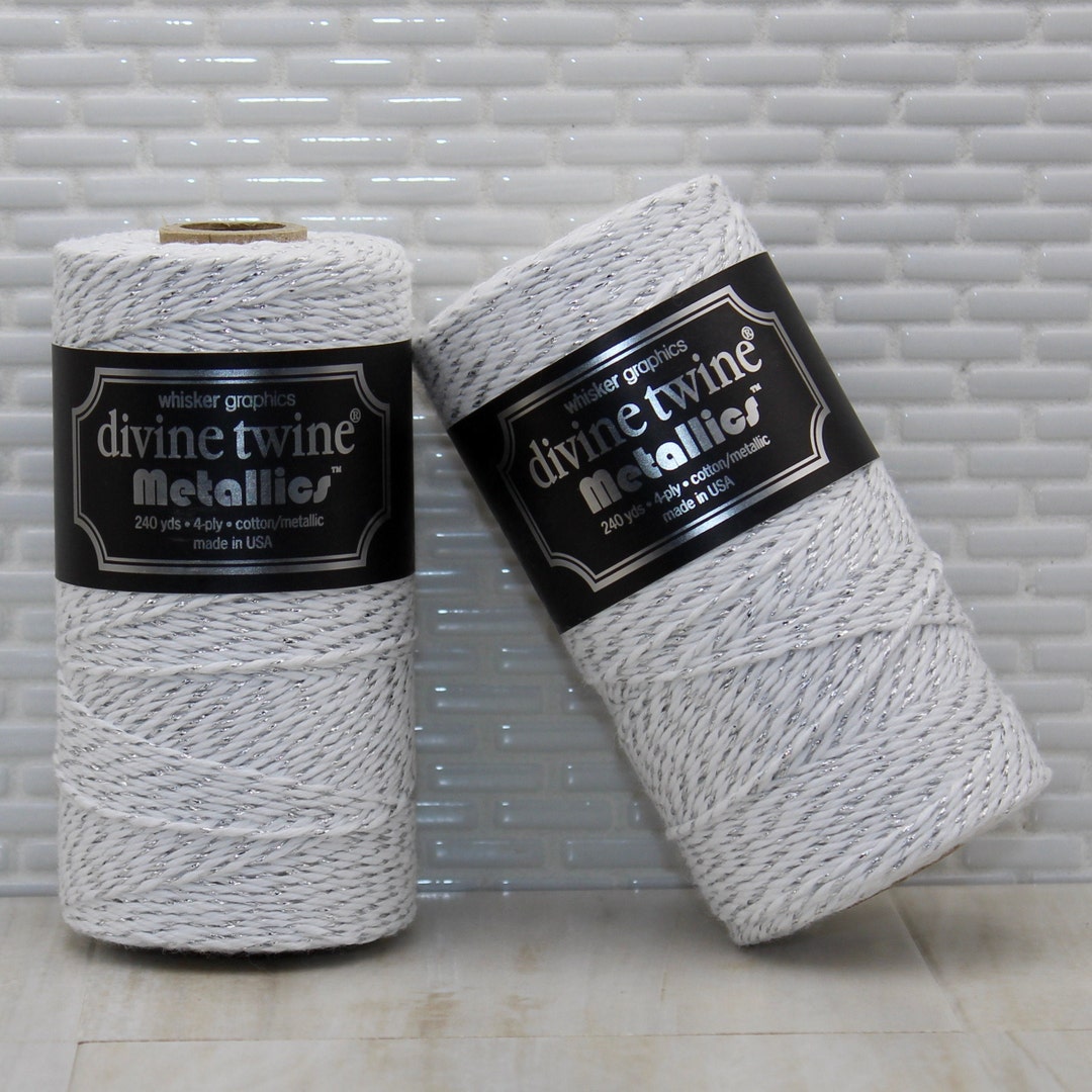 Silver Metallic Divine Twine (240 Roll) Silver Metallic Bakers Twine ...