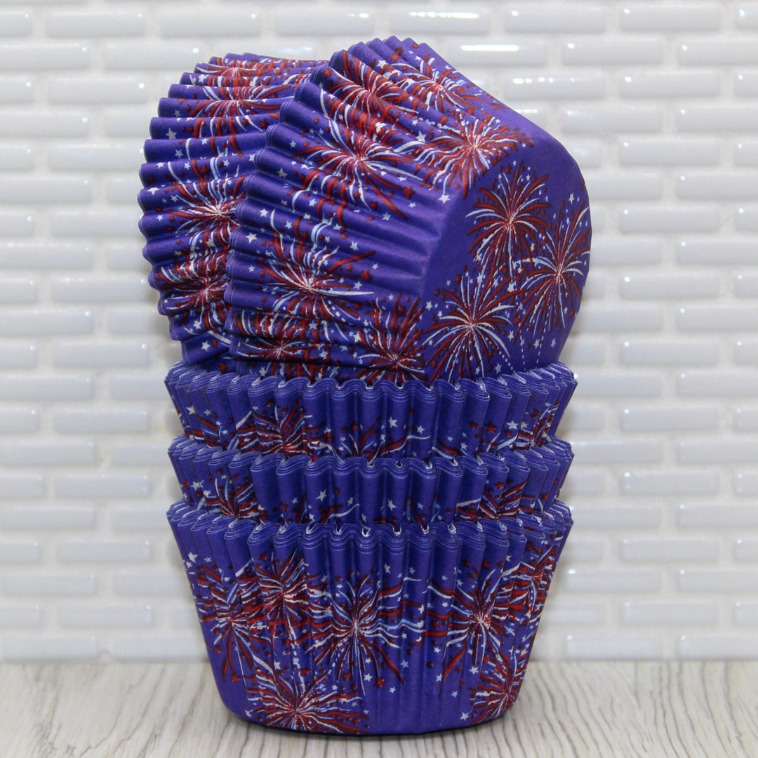 Fireworks Heavy Duty Cupcake Liner qty 32 Firecracker Cupcake Liner ...