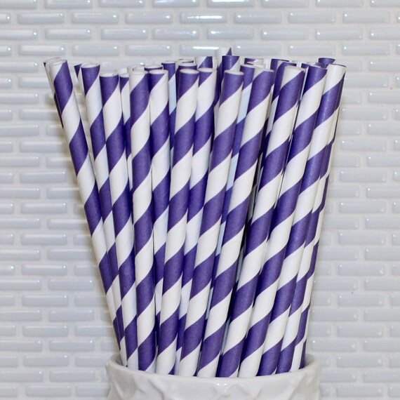 Purple Paper Straws