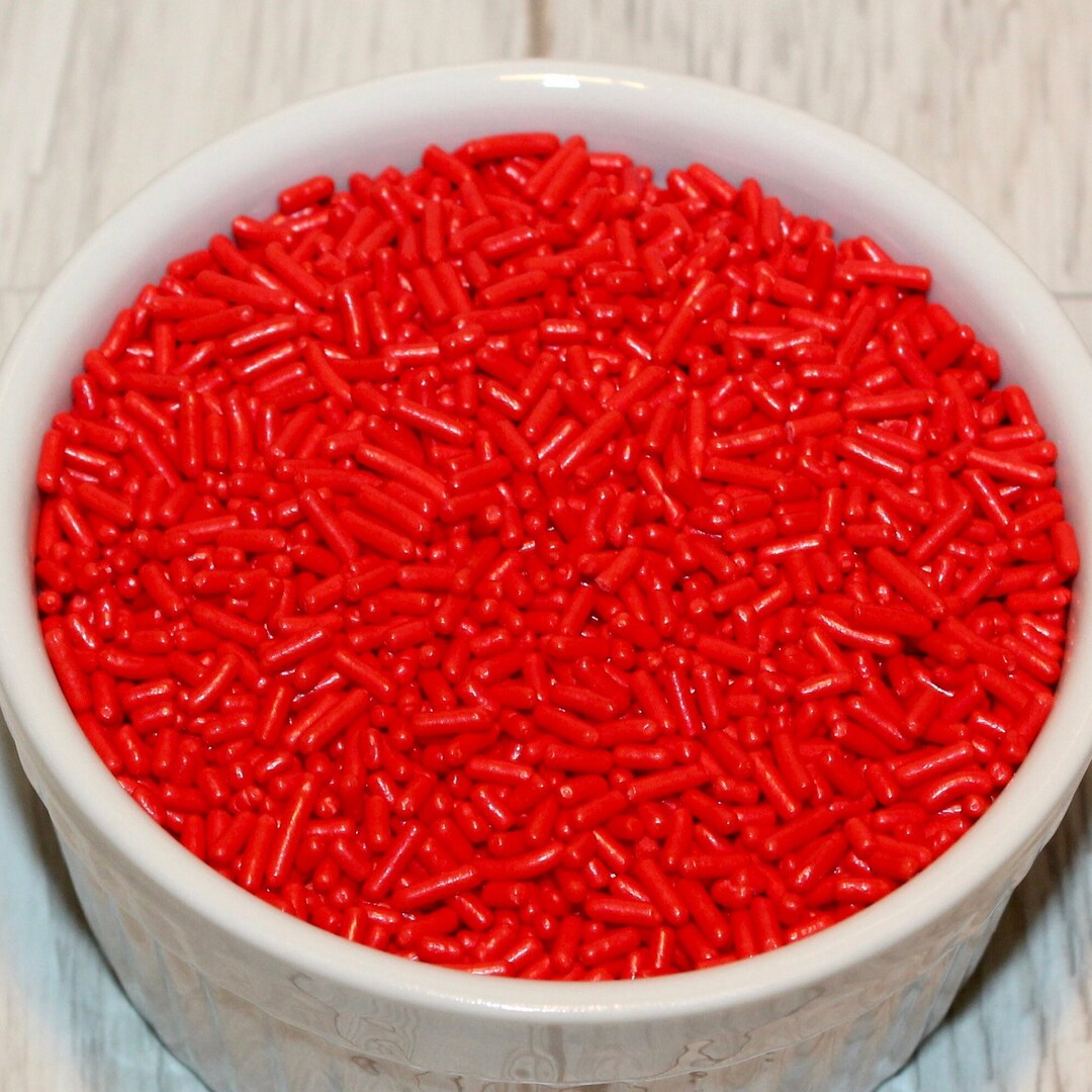 Bright Red Jimmie Sprinkles (4 Oz) Red Jimmie Sprinkles, Red Cupcake ...